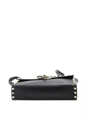 Valentino Garavani Rockstud Flip Lock Flap Bag Leather Medium Crossbody Bag
