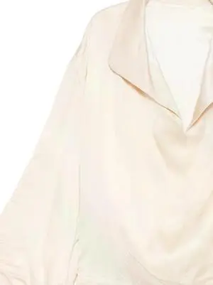 AYA MUSE Satin-finish V-neck Top