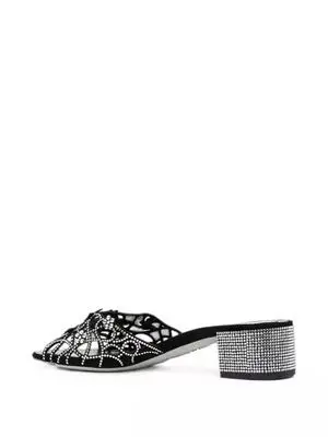 Rene Caovilla Eden Crystal-embellished Mules
