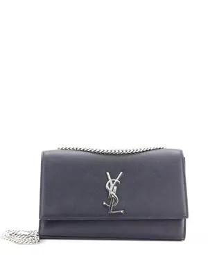 Saint Laurent Classic Monogram Grainy Leather Medium Crossbody Bag - Black