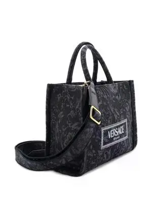 Versace Athena Convertible Barocco Jacquard Small Tote Bag