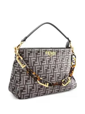 Fendi O'lock Zip Shoulder Bag Zucca Chenille Hobo Bag