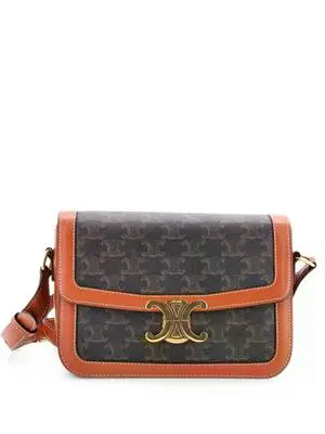 Celine Triomphe Triomphe Coated Canvas Medium Shoulder Bag