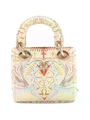 Dior Lady Embroidered Calfskin Mini Satchel