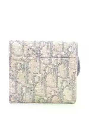 Dior Saddle Flap Wallet Oblique Canvas Mini Small Wallets