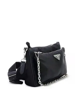 Prada Tessuto Double Pouch Convertible Crossbody Bag