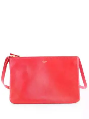 Celine Trio Leather Small Crossbody Bag - Red