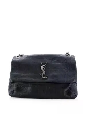 Saint Laurent Sunset Leather Medium Shoulder Bag - Black