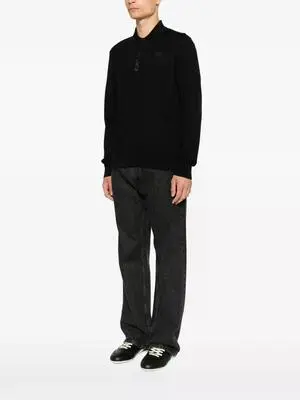 DIESEL® K-vilnius Logo-patch Long-sleeve Polo Shirt