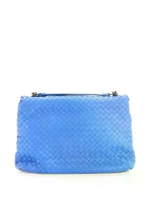 Bottega Veneta Olimpia Intrecciato Nappa Medium Crossbody Bag - Blue