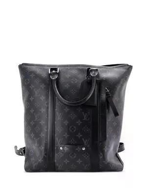 LOUIS VUITTON Backpack Monogram Eclipse Canvas Tote Bag - Black