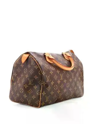 LOUIS VUITTON Speedy Handbag Monogram Canvas 30 Satchel - Brown