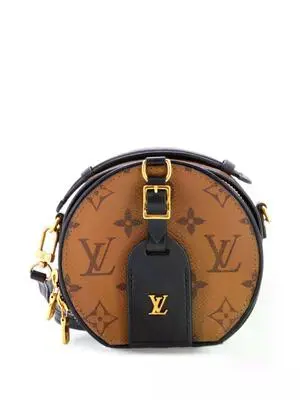 LOUIS VUITTON Petite Boite Chapeau Bag Reverse Monogram Canvas Shoulder Bag - Brown