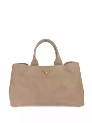 Prada 2012 Canapa Leather Tote Bag - Neutrals