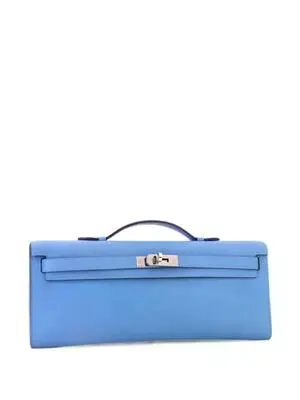 Hermès Kelly Cut Pochette Swift Clutch Bag - Blue