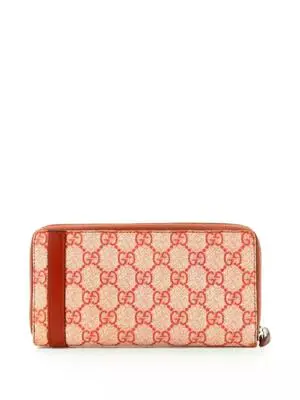 Gucci Zip Around Wallet Gg Coated Canvas Long Small Wallets