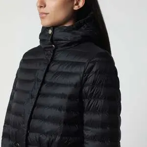 Moncler Down Jacket Raies In Nylon - Black