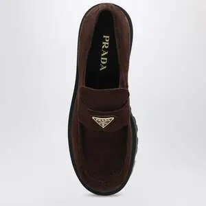 Prada Dark Suede Loafers