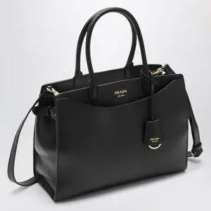 Prada Leather Tote Bag - Black