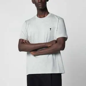 AMI Paris T-shirt De Coeur In Cotton - Grey