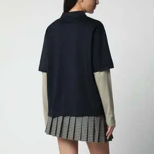 Miu Miu Long Sleeve Layered Polo Shirt