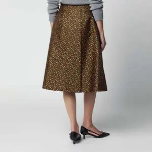 Prada Military Floral Skirt