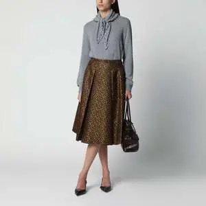 Prada Cashmere Sweater With Jeweled Scarf