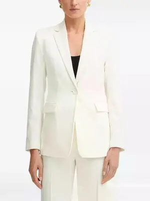 MORGAN Vcurl.f Single-breasted Notched-lapels Blazer - Neutrals