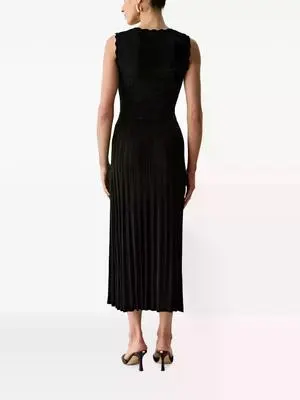 MORGAN Pleated Midi Dress - Black
