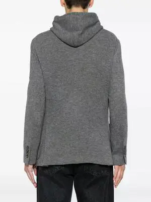 Eleventy Hooded Single-breasted Jacket