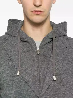 Eleventy Hooded Single-breasted Jacket