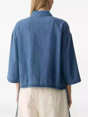 MOS MOSH Mmtessa Drawstring-hem Denim Shirt