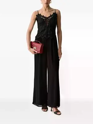 MORGAN Lace-panelled Jumpsuit - Black