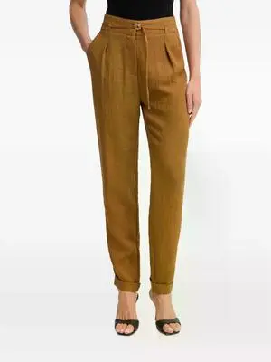 MORGAN Pleated Trousers - Brown