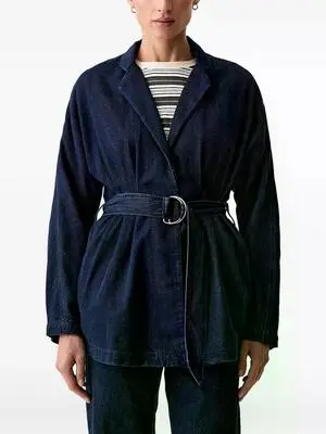Rag & Bone Belted Denim Jacket - Blue