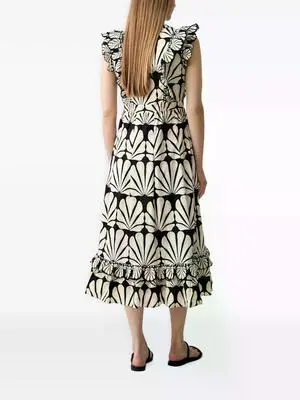 PEDRO DEL HIERRO Ruffled-trim Midi Dress