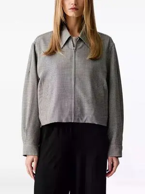 Rag & Bone Check-pattern Draped-panel Jacket - Neutrals