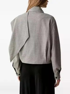 Rag & Bone Check-pattern Draped-panel Jacket