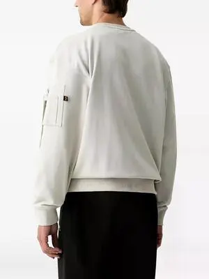 Alpha Industries Logo-embroidered Zip-pocket Sweatshirt