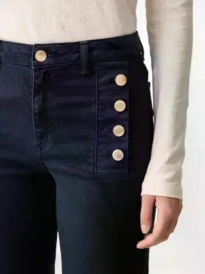 VICOLO Button-detail Flared Jeans