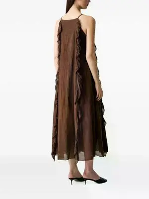 VICOLO Ruffle-trim Midi Dress