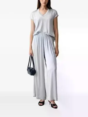 VICOLO Elasticated-waist Palazzo Pants