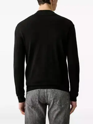 TRUSSARDI Zip-up Embroidered-logo Cardigan