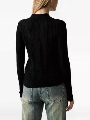 Miss Sixty Ribbed Embroidered Cardigan