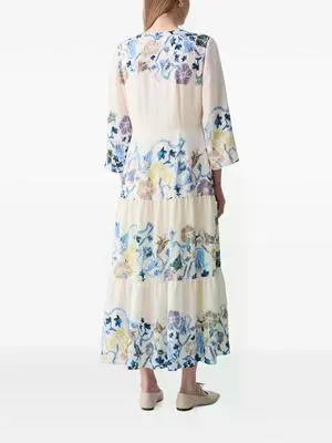 Munthe Floral-print Tiered Maxi Dress