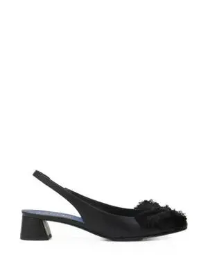 LANVIN Bow-detail Slingback Pumps - Black