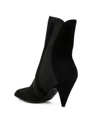 SERGIO ROSSI Mesh-insert Pointed-toe Ankle Boots