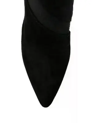 SERGIO ROSSI Mesh-insert Pointed-toe Ankle Boots