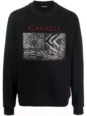 Roberto Cavalli Logo-print Sweatshirt - Black