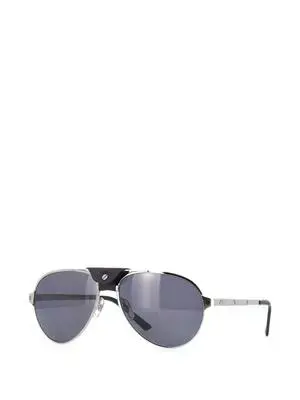 Cartier Santos Pilot-frame Sunglasses - Silver